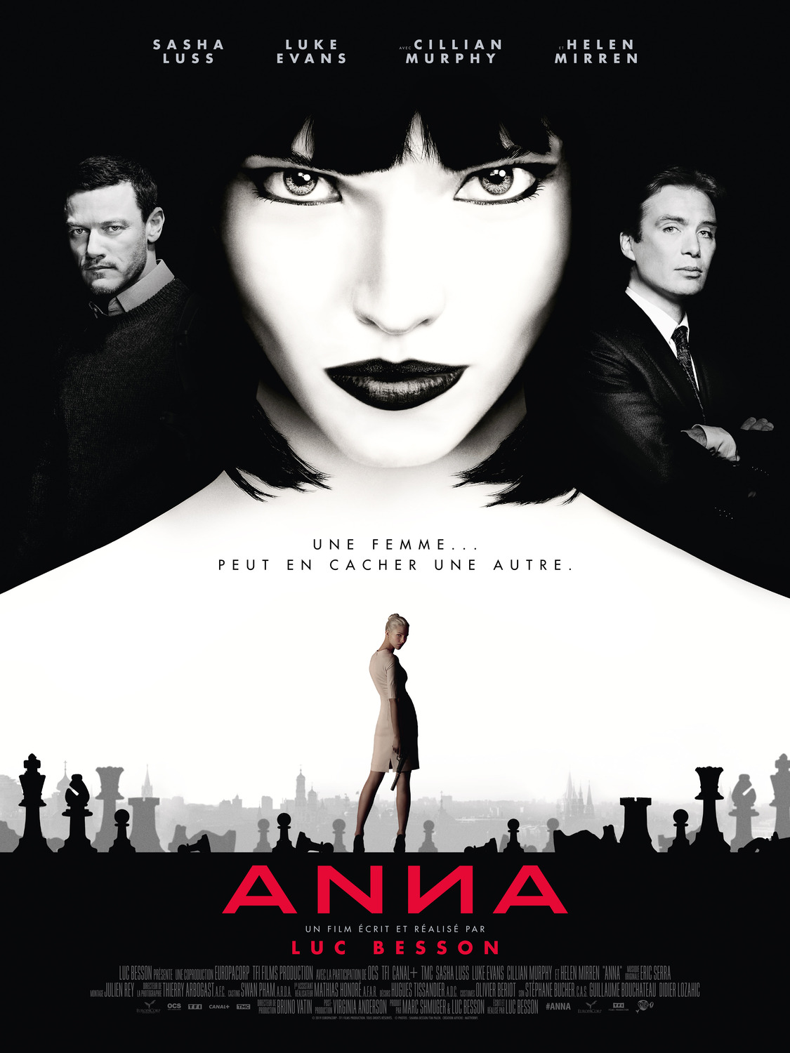 'Anna': Elegante y minimalista póster francés del thriller de Luc Besson
